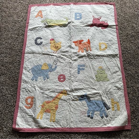 Pottery Barn Kids | Bedding | Pottery Barn Kids Cotton Applique Gingham ...